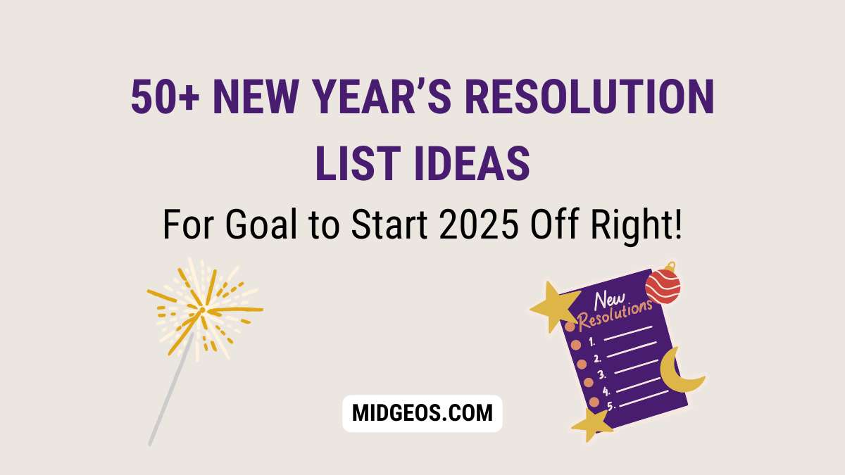 50+ New Year’s Resolution List Ideas For Goal To Start 2025 Off Right!