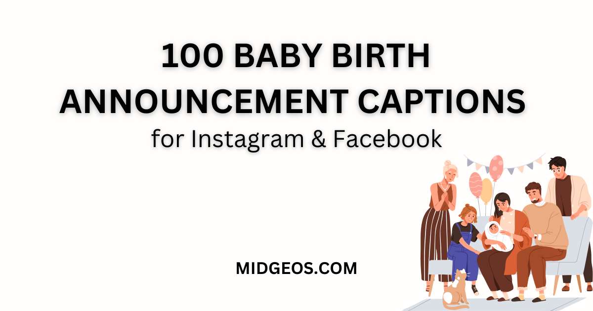 100 Baby Birth Announcement Captions For Instagram And Facebook
