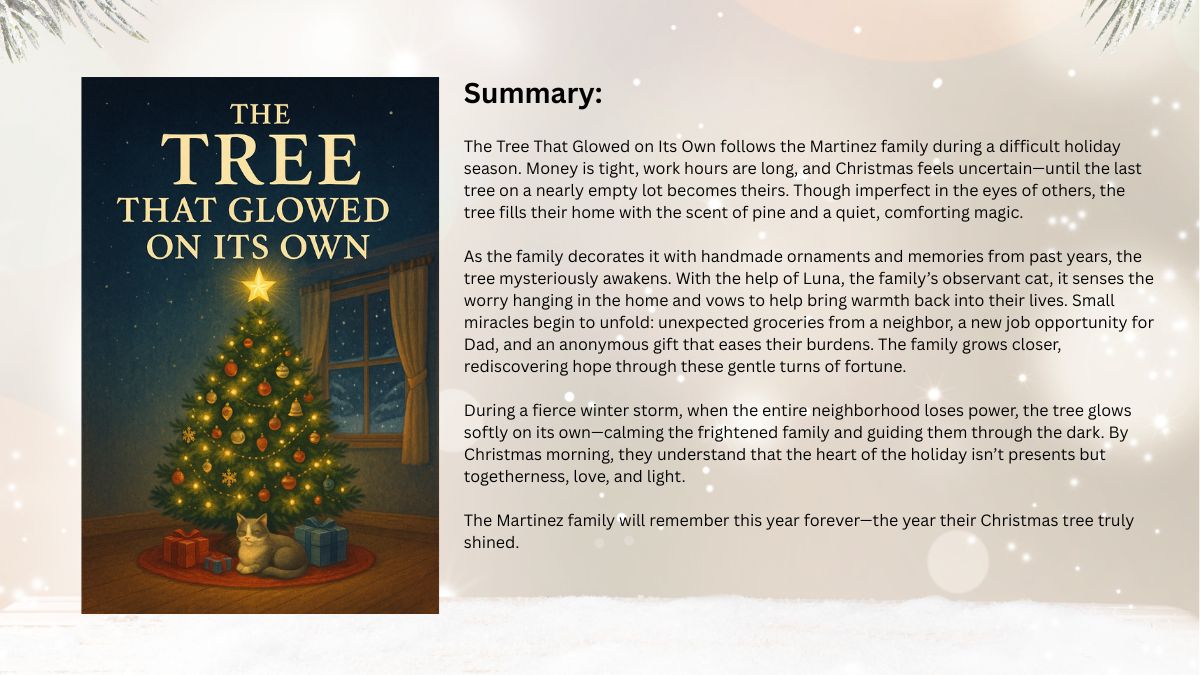 Christmas Tree Story "The Tree That Glowed On Its Own"